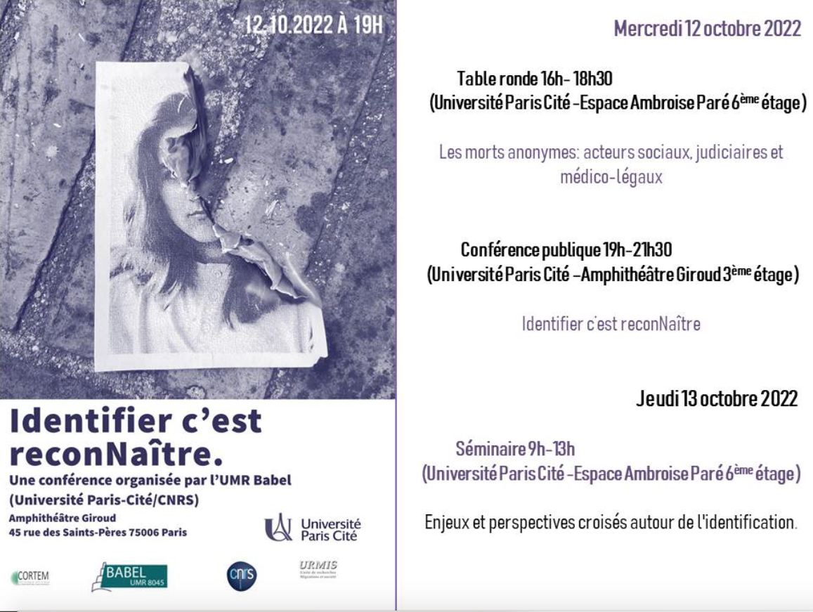 Conférence : Identifier c’est reconNaître | Faculté de Santé